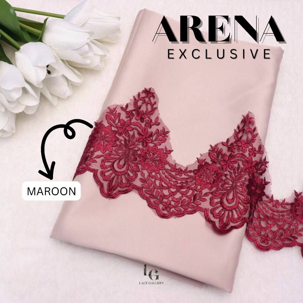 0.5m x 6 Inch Lace Border - Arena Exclusive by Lace Gallery | Shopee ...