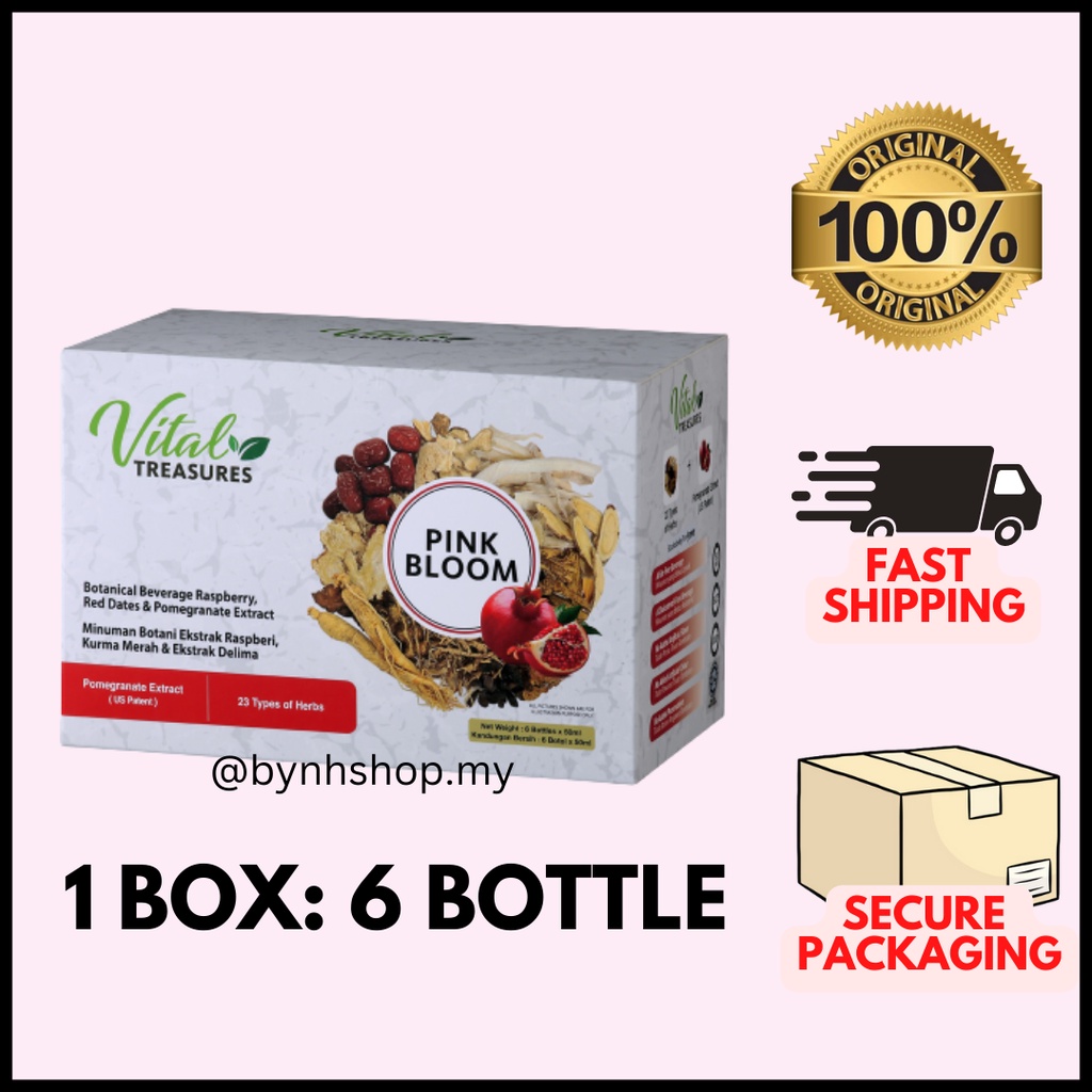 [READY STOCK] VITAL TREASURES PINK BLOOM Botanical Beverage Raspberry ...