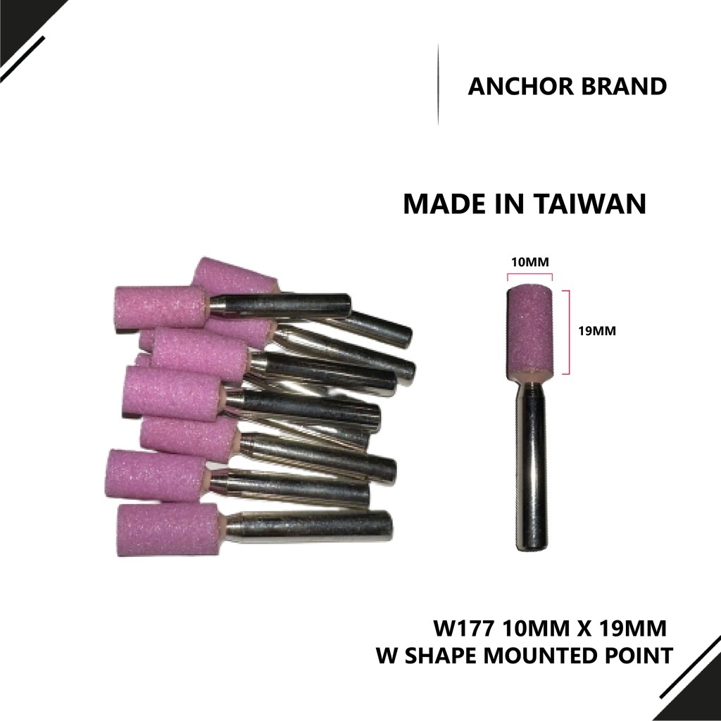 [Ready Stock] Anchor Taiwan 10MM X 19MM W177 Shaped Mounted Point Stone ...