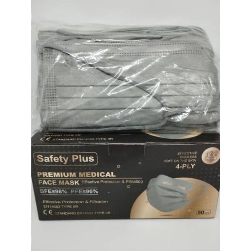 SEFTY PLUS 4Ply Premium Disposable Medical EARLOOP/HEADLOOP Face Mask ...