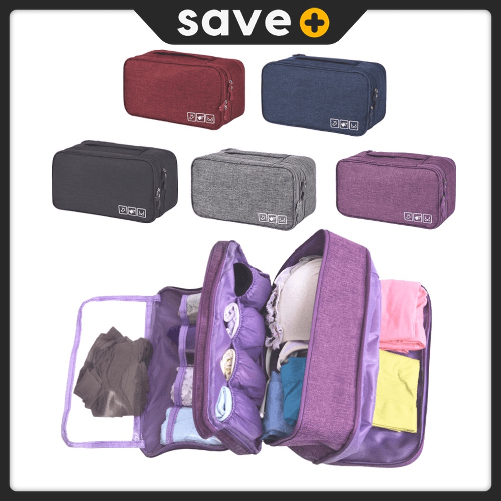 SAVE Travel Bra Organizer Bag Portable Socks Underwear Lingerie Storage ...