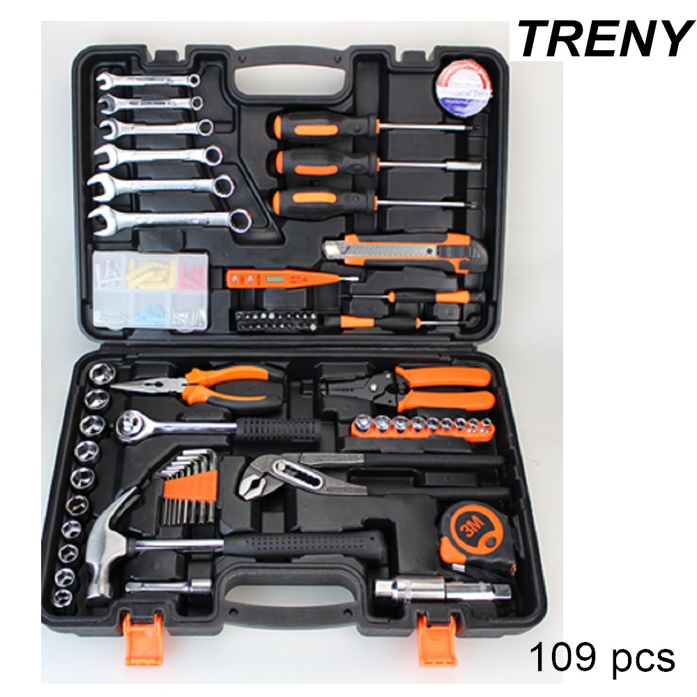 TRENY 82pcs 100pcs Multi-use Home Hand Carry Tool Kit (Household DIY Tool Set) Alat-alatan ...