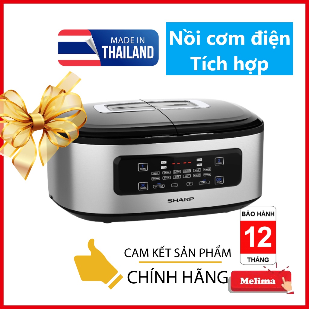 Sharp 04-layer multi-purpose rice cooker 1.8L 02 multi-compartment rice ...