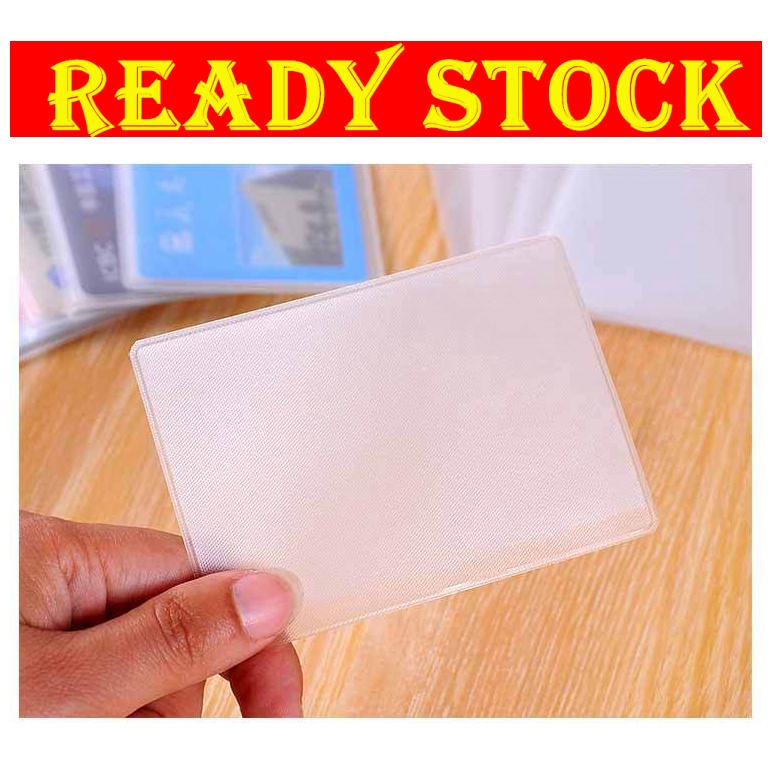 E-19 Transparent Card Cover Card Holder Protect Debit Credit Card Ic ...