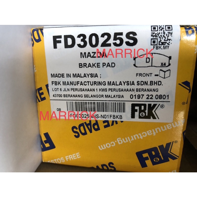 Ford Maxi front brake pad FBK | Shopee Malaysia