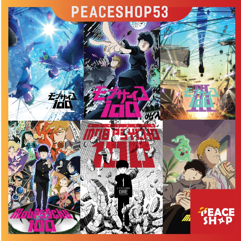 Poster Postcard 300gsm Anime Mob Psycho PAPER DECAL Wall Painting Anime ...
