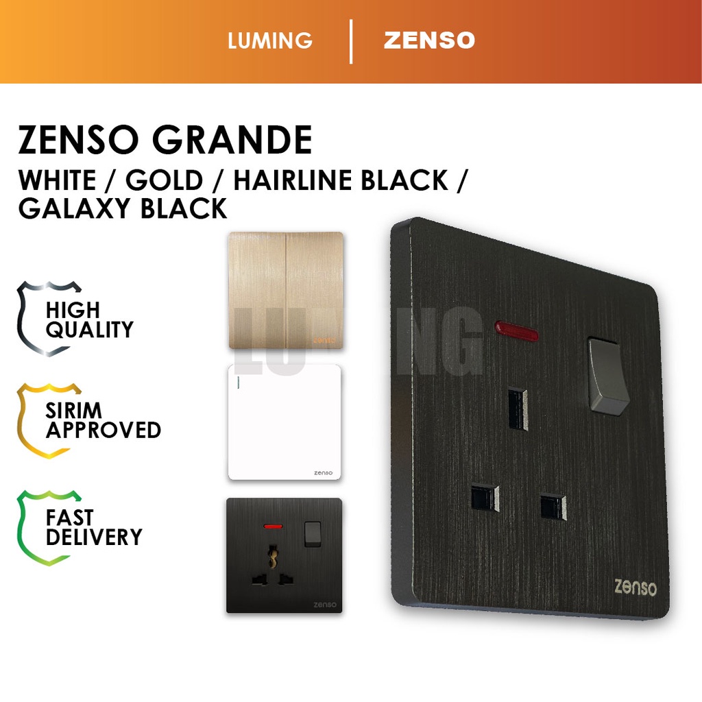 LMG_SIRIM ZENSO Grande Model Switch Metallic Surface Power Wall ...