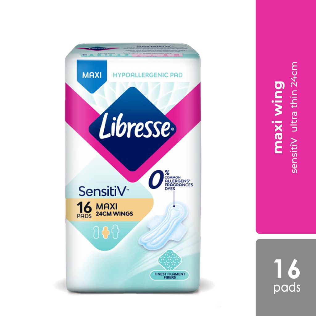 Libresse SensitiV Maxi Wings 24cm (16 Pads) | Shopee Malaysia