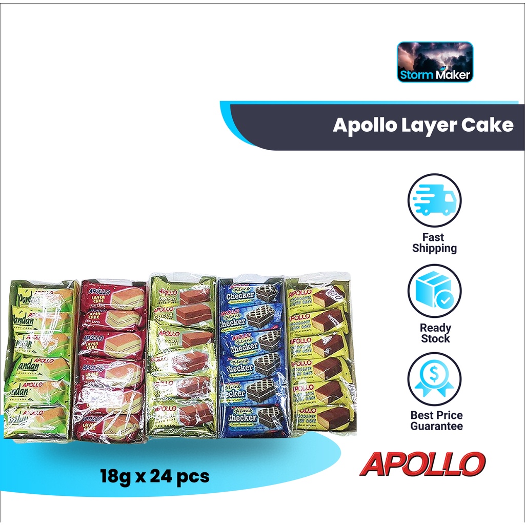 Apollo Layer Cake Pandan | Cocoa | Chocolate | Original | B.Checker ...