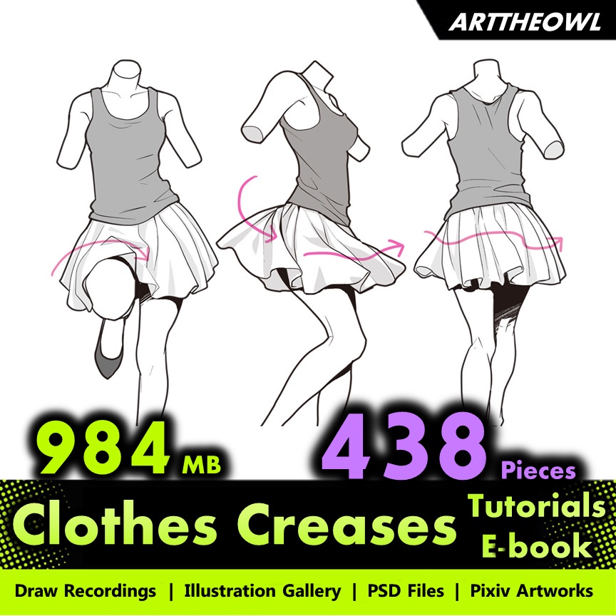 🔥 [Japanese] Clothes Creases Explanation Collection 🔥 Anime Manga ...