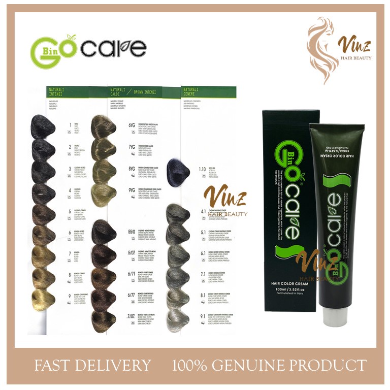 Gocare Go Care Salon Hair Dye Permanent Color Cream - 100ml | Shopee ...