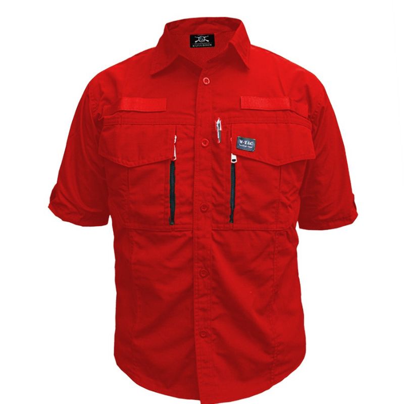 MERAH KEMEJA Tactical w Tac short red shirt | Shopee Malaysia