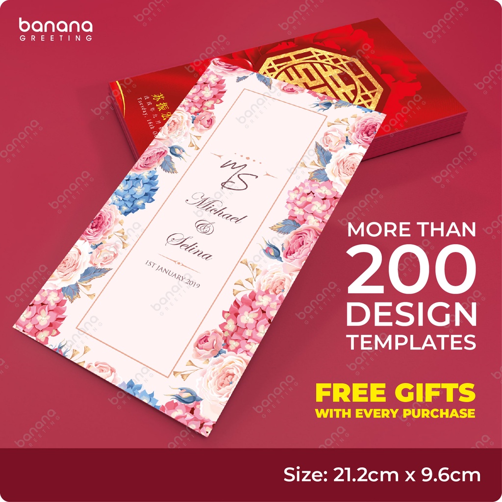 Customizable Wedding Invitation Card Design & Printing Package / Kad ...