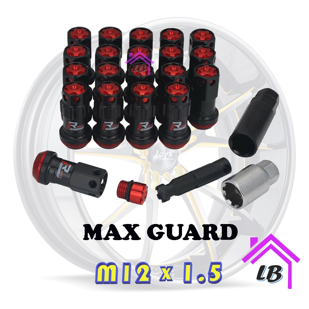 Max Guard Racing Composite Nut Tayar Nut Besi Wheel Nut Skru Tayar ...