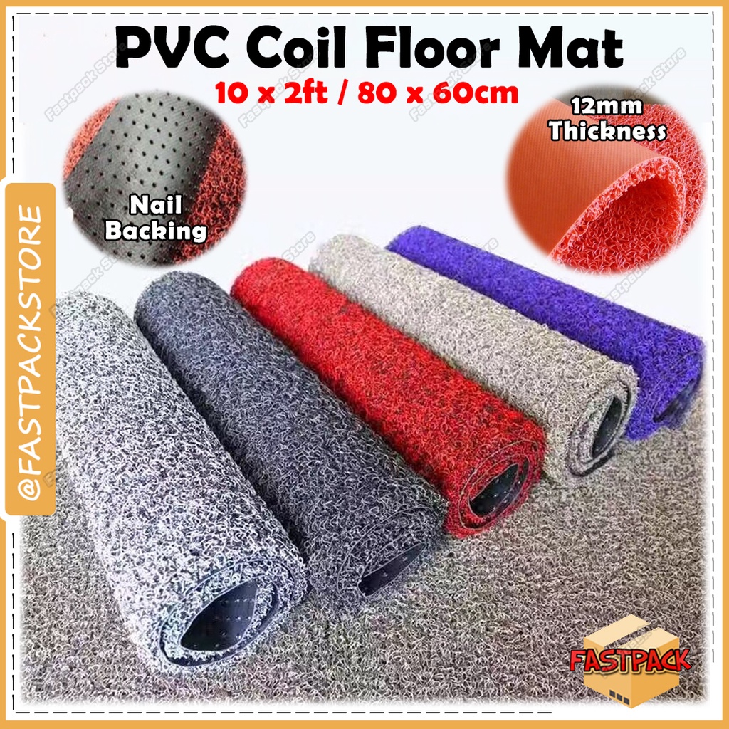 12mm Washable PVC Coil Floor Mat Carpet For Home Office Car Toilet Kitchen DIY Karpet Kereta Rumah 10 x 2ft 80 x 60cm Shopee Malaysia
