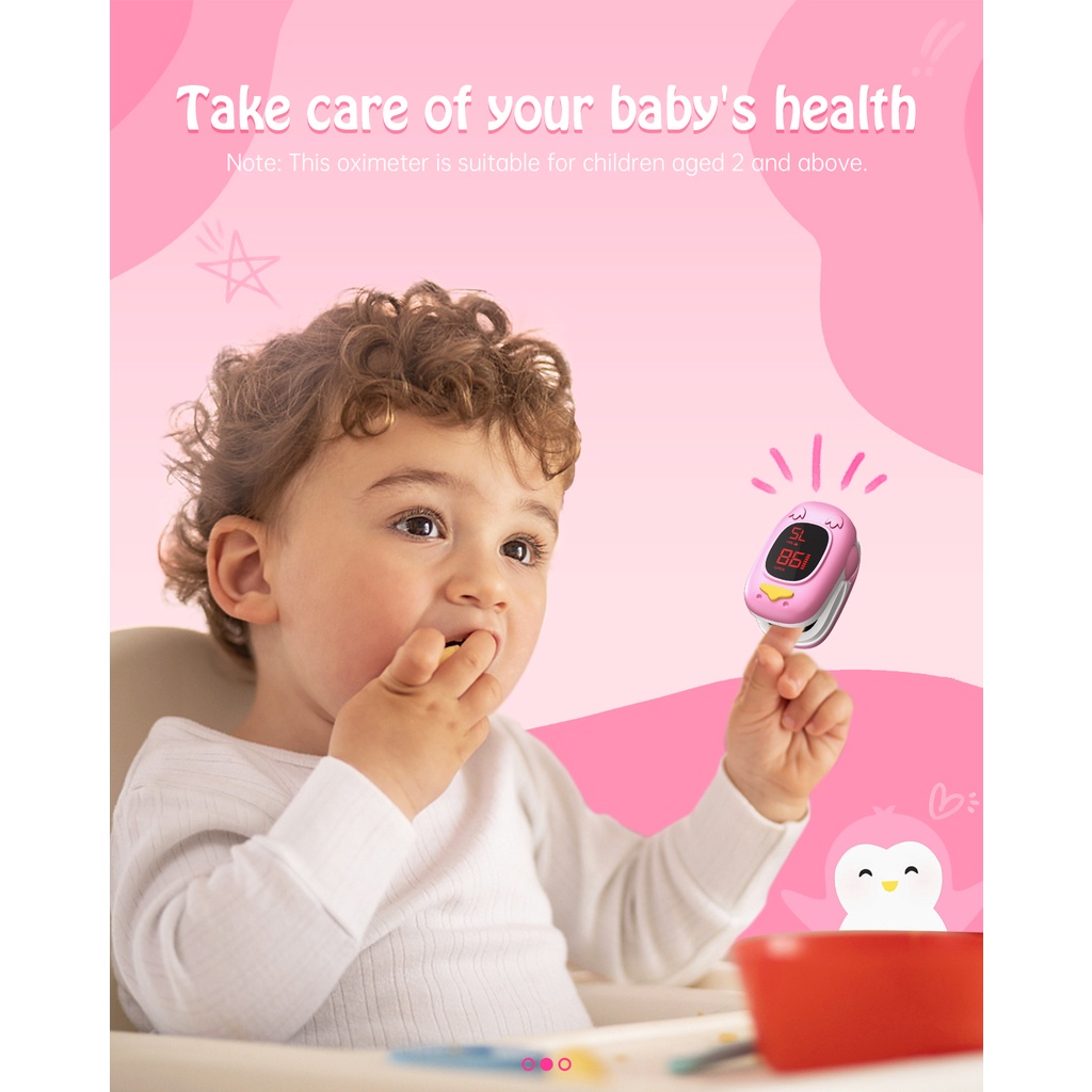 HealthTree Pulse Oximeter for Kids Pulse Oximeter Kids Blood Oxygen ...