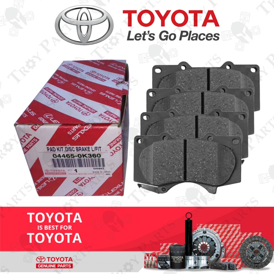 Original Toyota Front Brake Pad 04465-0K360 / 04465-35290 for Hilux ...