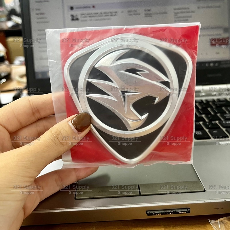 100% ORIGINAL PROTON WAJA 3D FRONT LOGO M SIZE // DEPAN LOGOS GRILLE ...