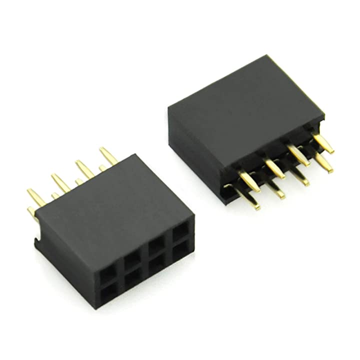 2.54mm Pitch 2X4 8 Pin Female Double Row Straight Header PCB Connector (1pcs) | Shopee Malaysia