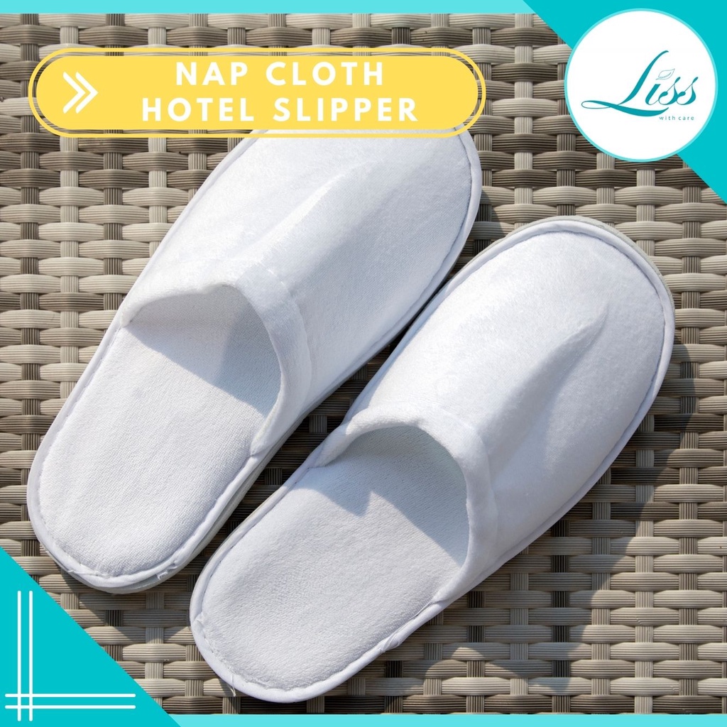 LISS Nap Cloth Selipar Hotel Slipper Home Selipar Rumah Murah 4mm Anti ...