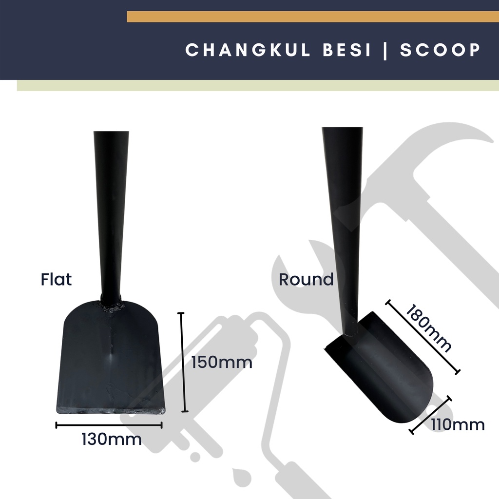 [Heavy duty] Metal Drain Scoop Hoe | Changkul Besi | Cangkul longkang ...