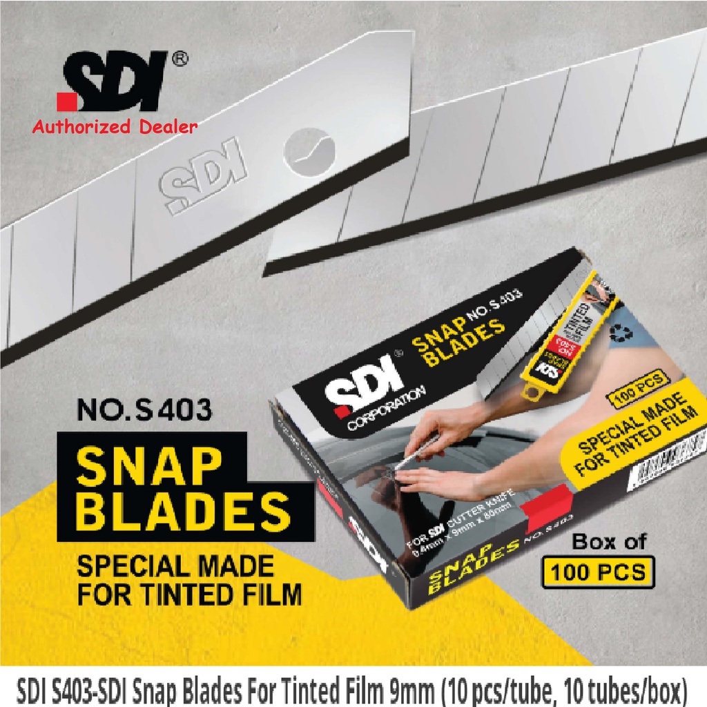 SDI SNAP BLADES FOR TINTED FILM S403 UPGRADE FROM 1403C 9MM REFILL FOR ...