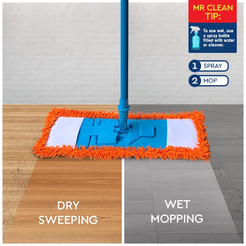 Mr Clean Sweep & Clean Mop (Dry & Wet) ABMH022 | Shopee Malaysia