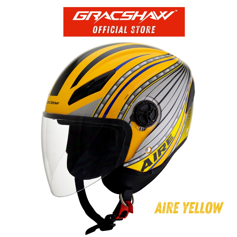 [New Launch] Gracshaw Helmet Half Graflex G666 Scooter Helmet 2/3 Steng ...