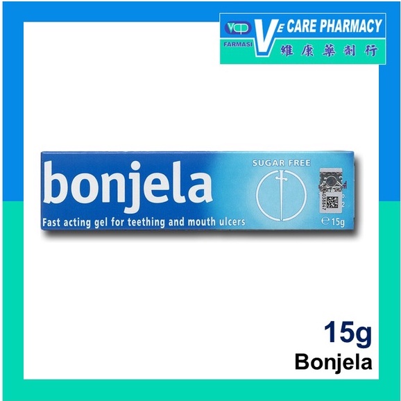 Bonjela Fast Acting Gel for Teething and Mouth Ulcers (Sugar Free) 15g ...