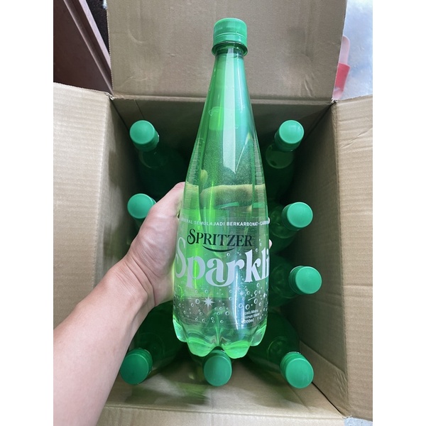 12 Bottles x Spritzer Sparkling Water Carbonated Natural Mineral Water 1L 1000ml | Shopee Malaysia