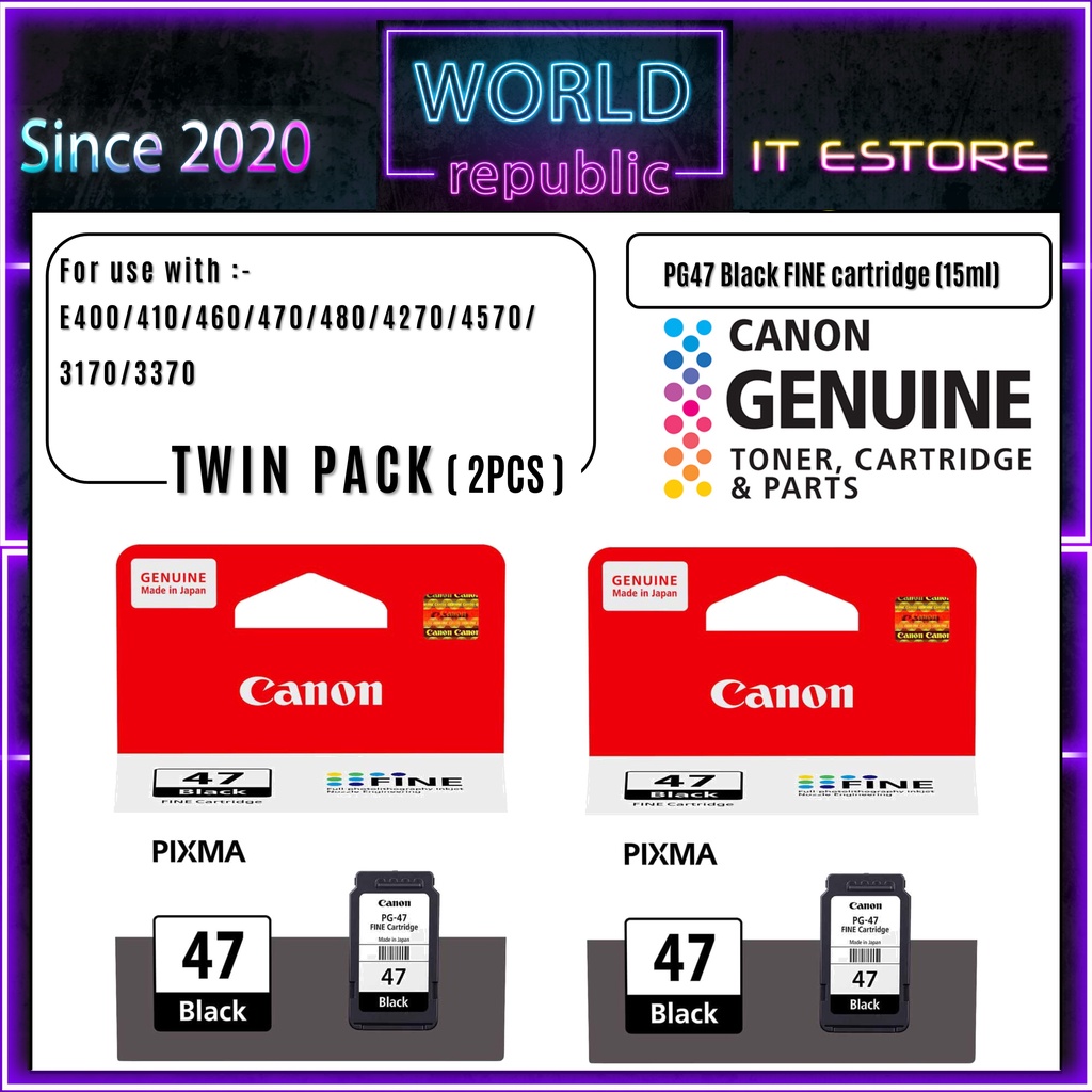 Canon Original Ink Cartridge - PG47 Combo [ 2pcs ] PG-47 47 - Pixma ...