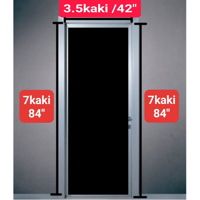 Partition Frame Pintu/Door Jamb Aluminium/ Partition Besi | Shopee Malaysia