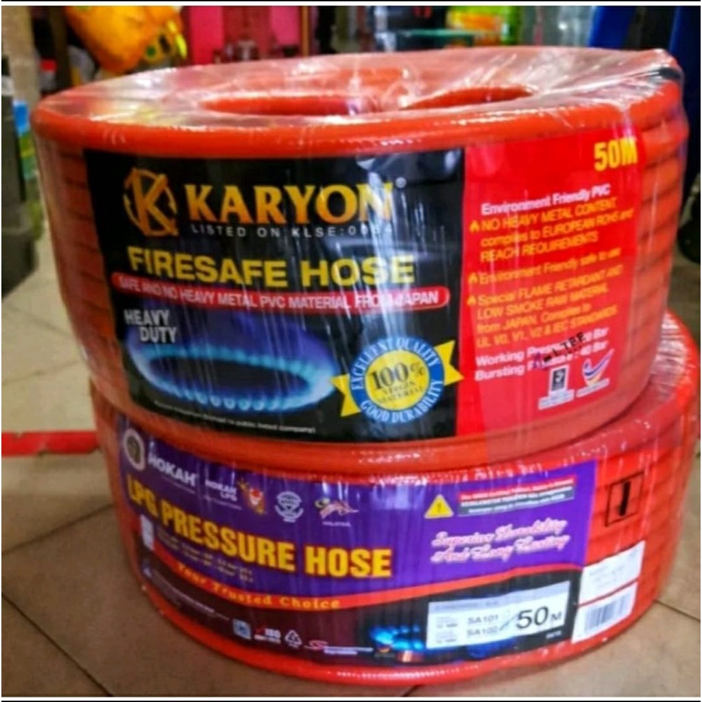 KARYON Sirim LPG Pressure Gas Hose 50 Meter 3/8 X 10MM 50 METER ...