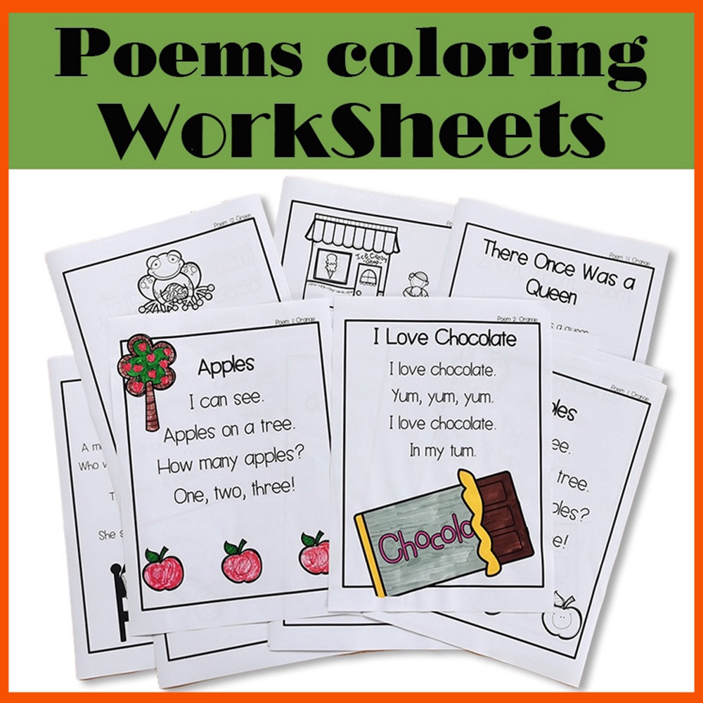 Short Poems Reading Passages Exercise Paper Preschool Learning English ...
