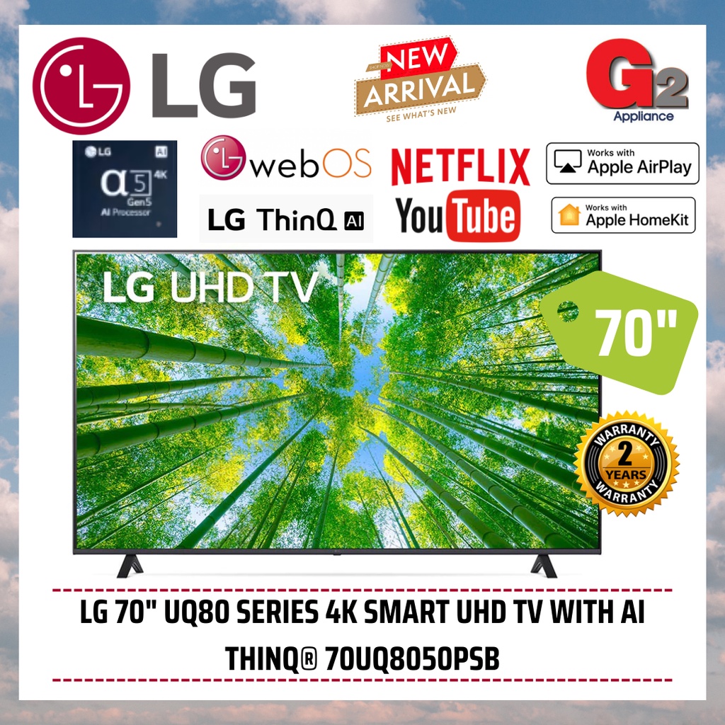 LG-电视机 (AUTHORISED DEALER+READY STOCK) 70" UQ80 SERIES 4K SMART UHD TV ...
