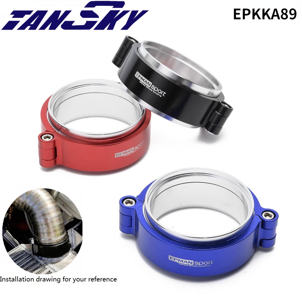 Epman HD Exhaust V-band Clamp System Assembly Anodized Clamp For 3.5 ...