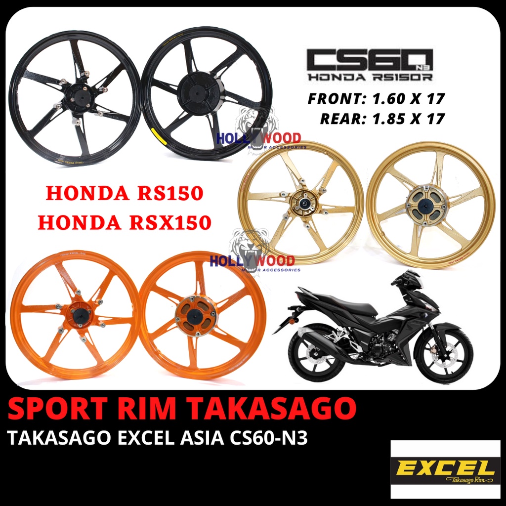 HONDA RS RS150 RSX RSX150 SPORT RIM TAKASAGO EXCEL ASIA FRONT 1.60x17 ...