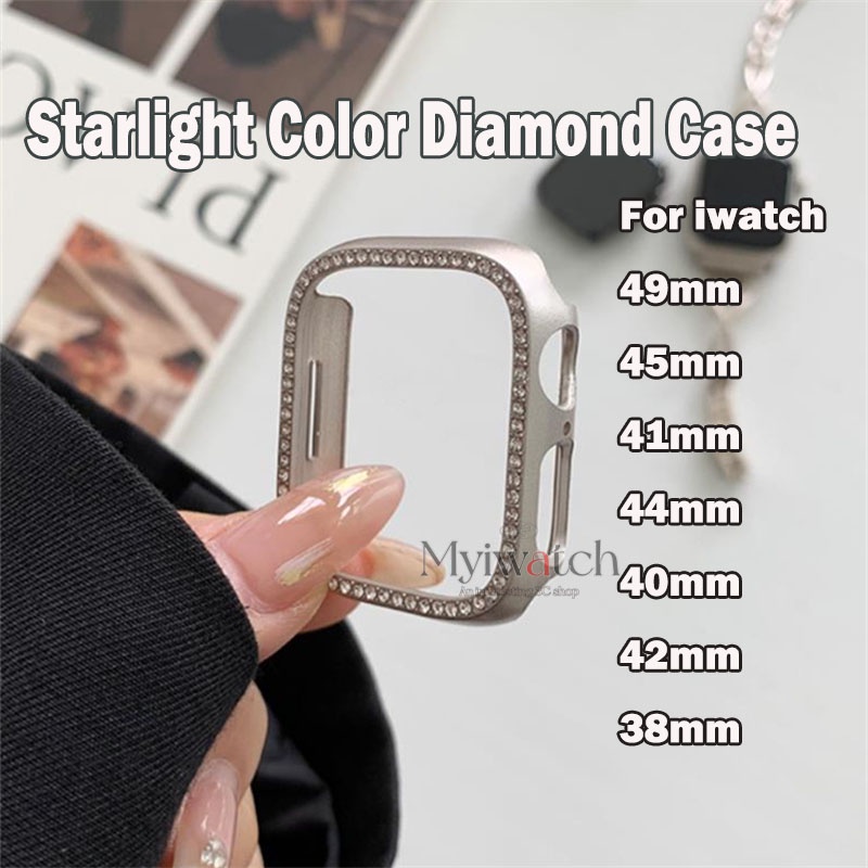 Luxury Diamand Starlight Color Bumper Hard Case For Apple Watch 8 Ultra ...