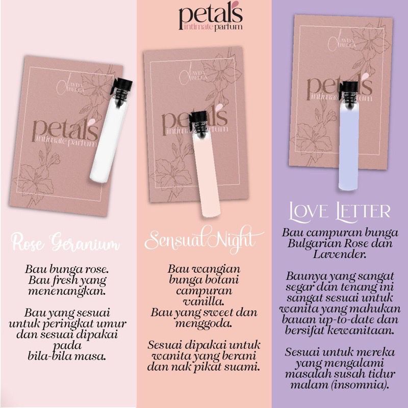 PERFUME POEN KARIPAP|PETALS INTIMATE PERFUME|SENSUAL NIGHT|LOVE LETTER ...