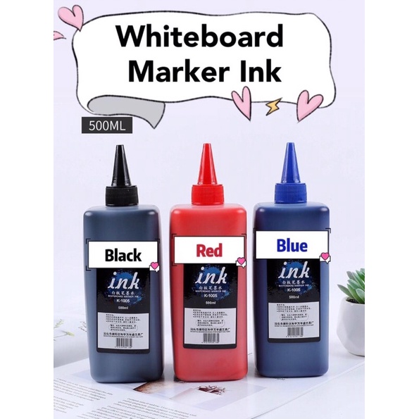 🔥Ready stock🔥 500ml/450ml Whiteboard marker pen Refill black Red Blue ...