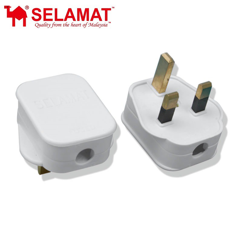 SELAMAT MA18 13AMP REWIREABLE PLUG TOP (1 Pcs) 1 Gang 3 Pin Plug Top ...