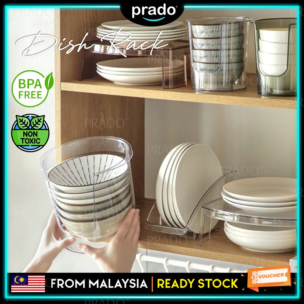 PRADO Plate Holder Dish Storage Plate Rak Bowl Rak Shelf Tableware Rack ...