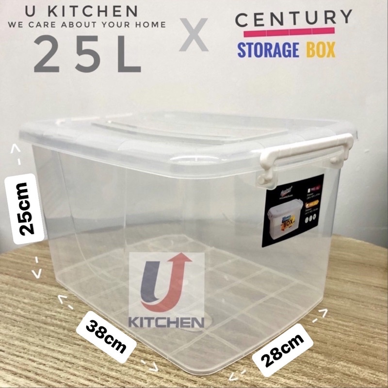 Century Transparent Storage Box 25 Litres - 7994 | Shopee Malaysia
