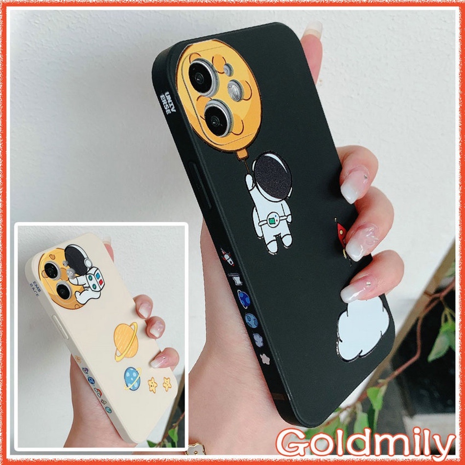 iPhone 11 Astronaut Side Stripe Case Soft Square Edge iPhone 14 Case ...