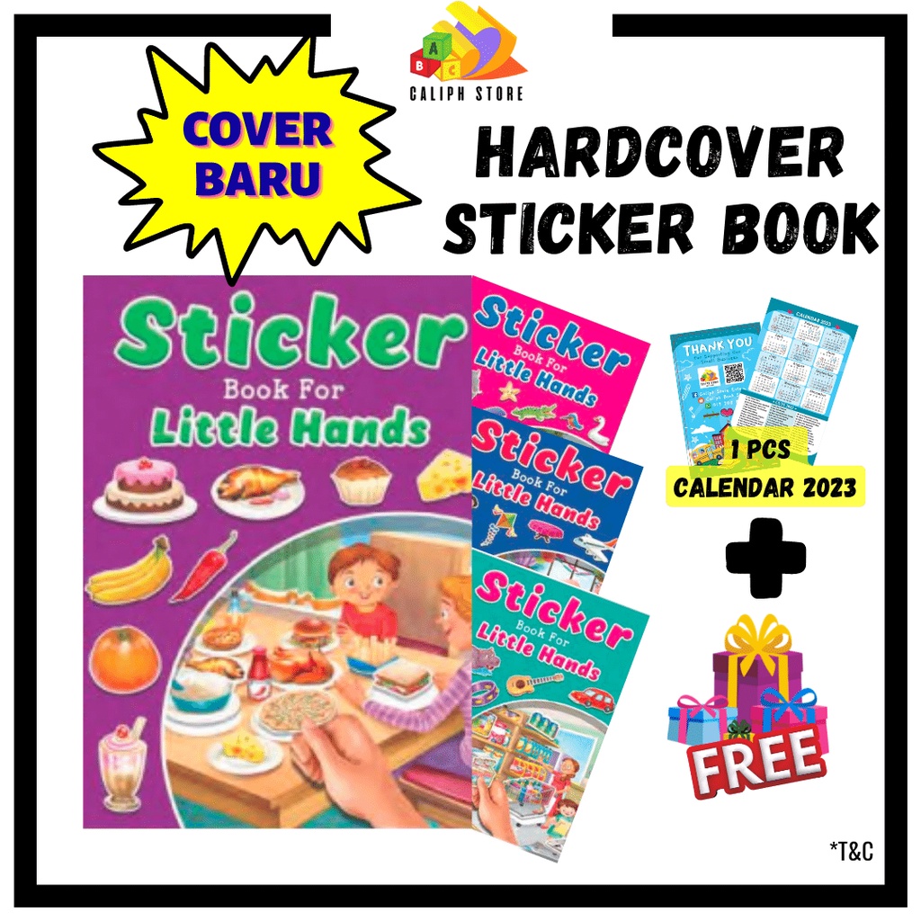 Glossy Hardcover Sticker Book For Little Hands | Buku Sticker Untuk ...