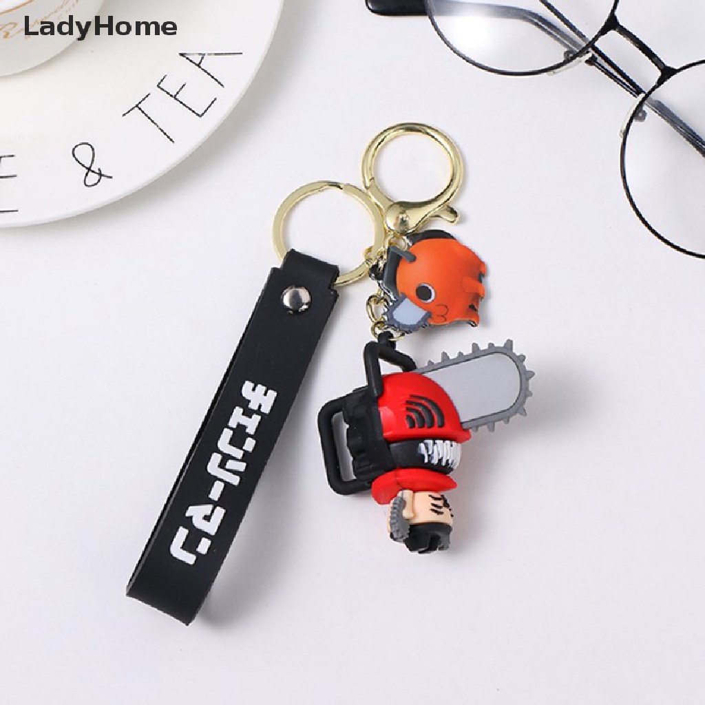 LadyHome New Anime Chain Man Keychain Cute Soft Rubber Pochita Car ...