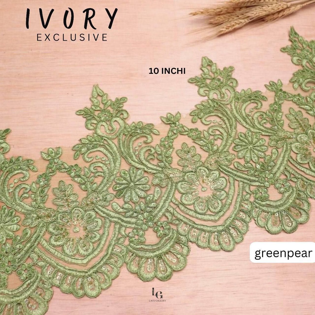 🔥 0.5M | IVORY EXCLUSIVE BORDER LACE BAJU RENDA KAIN AKSESORI PAKAIAN ...