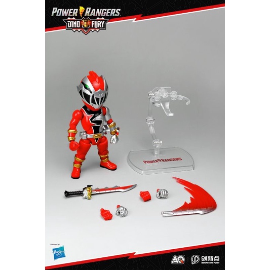 Power rangers Action Q MMPR Dino Fury Red Ranger chibi figure toy ...