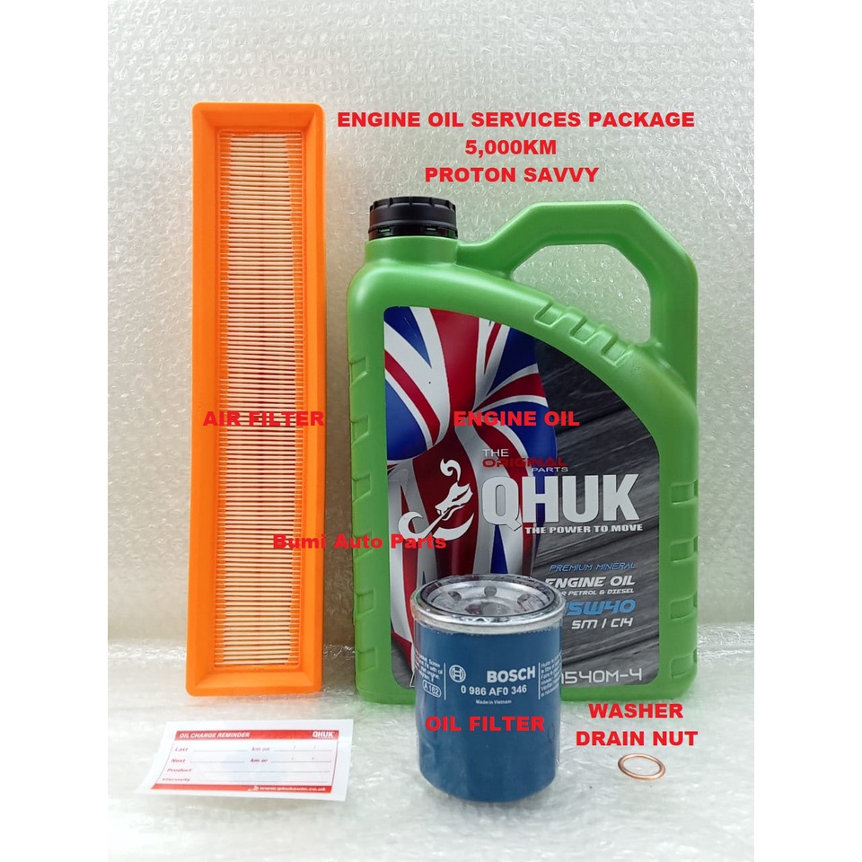 Proton Savvy Engine Oil Service ( 5,000.00 KM ) Package / Savvy Minyak ...