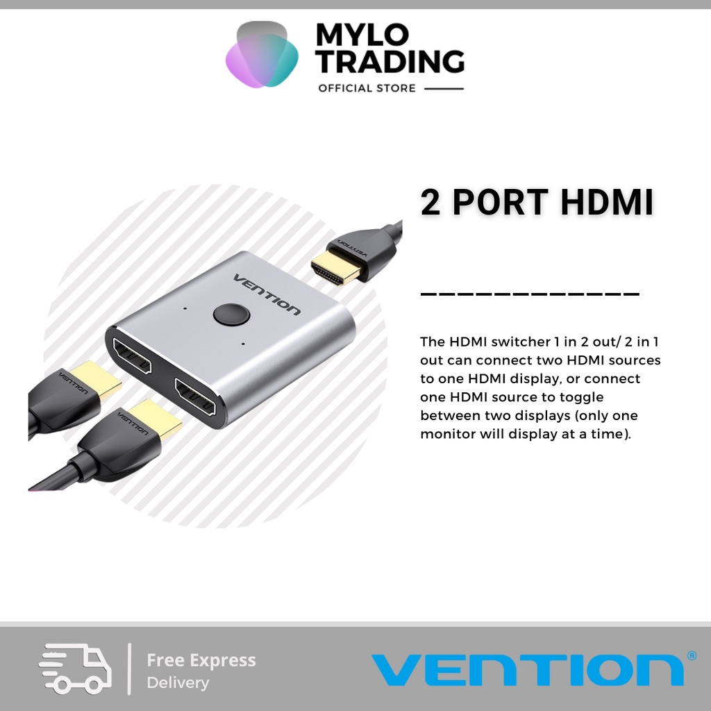 VENTION 2 PORT HDMI BI-DIRECTION SWITCHER/SPLITTER ( AFUH0 ) ( AFLH0 ...